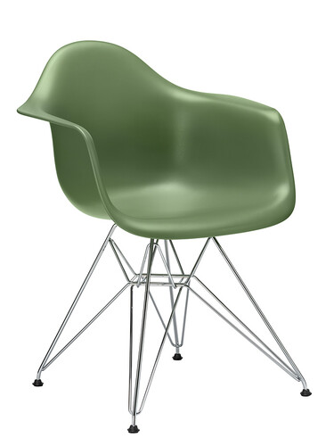 Stuhl Eames Plastic Armchair DAR forest Gestell verchromt